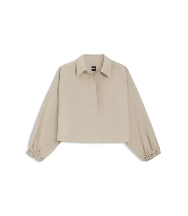 BOSS Relaxed-fit Cotton-blend Blouse