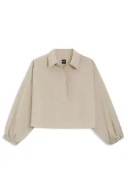BOSS Relaxed-fit Cotton-blend Blouse