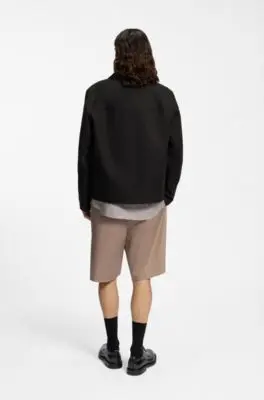 Hugo Coach Jacket In Double-faced Cotton