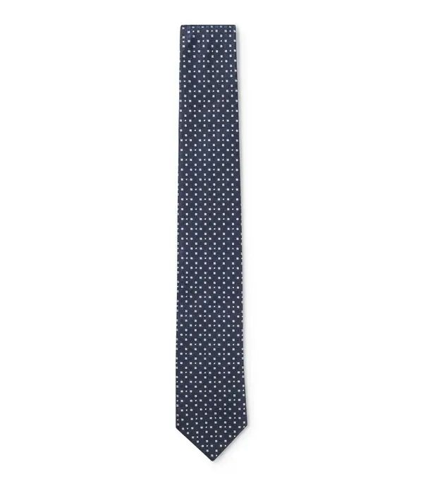 BOSS Jacquard Tie - Dark Blue
