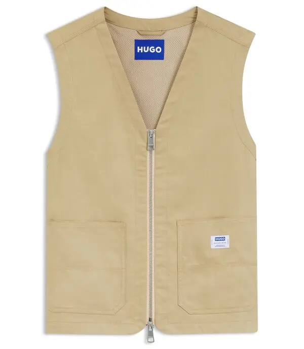 Hugo Relaxed-fit Mercerized Cotton Gilet