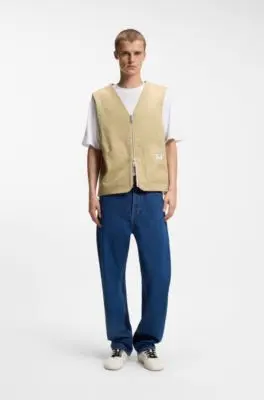 Hugo Relaxed-fit Mercerized Cotton Gilet