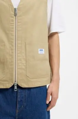Hugo Relaxed-fit Mercerized Cotton Gilet