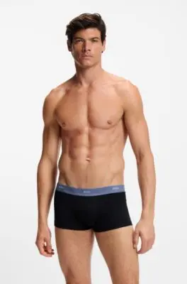 BOSS Five-pack Of Stretch-cotton Trunks With Logo Waistbands - Patterned