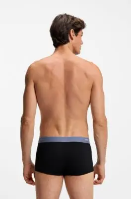 BOSS Five-pack Of Stretch-cotton Trunks With Logo Waistbands - Patterned