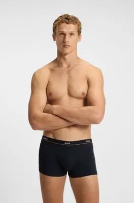 BOSS Five-pack Of Stretch-cotton Trunks With Logo Waistbands - Patterned
