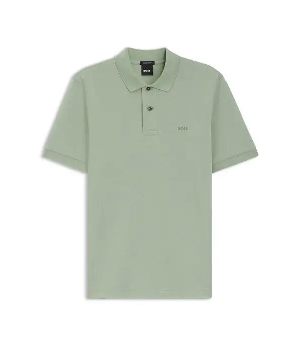 BOSS Pallas Cotton Polo Shirt - Light Green