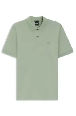 BOSS Pallas Cotton Polo Shirt - Light Green