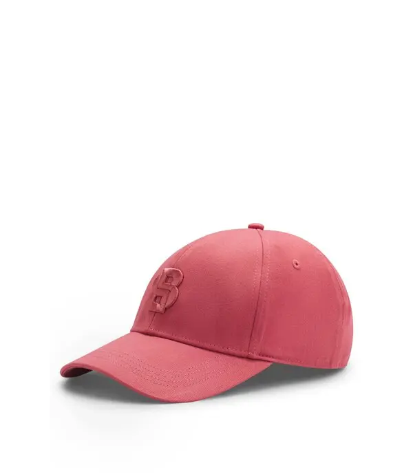 BOSS Cotton-twill Cap With Embroidered Double B Monogram - Red