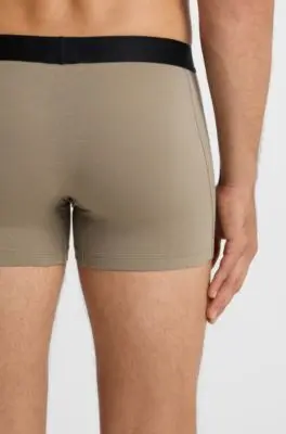 BOSS Three-pack Of Boxer Briefs In Stretch Cotton - Patterned