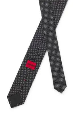 Hugo Silk-blend Jacquard Tie - Black