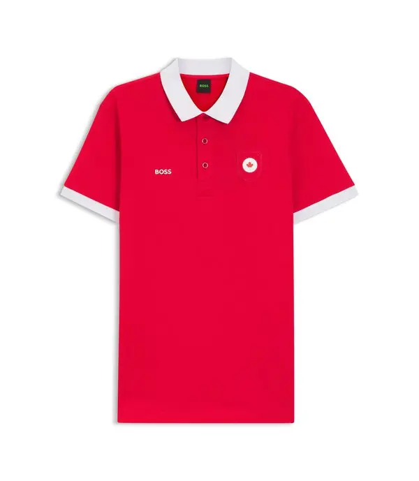 BOSS Paddy Polo Shirt With Country Flag - Canada