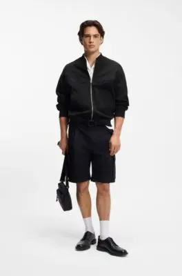 Hugo Broderie-stripe Cotton Blend Jacket