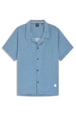 BOSS Regular-fit Shirt With All-over Print