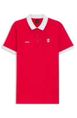 BOSS Paddy Polo Shirt With Country Flag - Canada