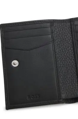 BOSS Logo-lettering Wallet In Grained Leather