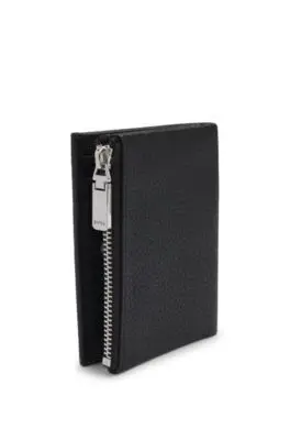 BOSS Logo-lettering Wallet In Grained Leather