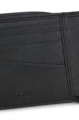 BOSS Billfold Wallet With Perforated Monogram Motif