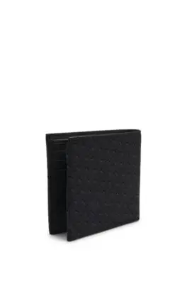 BOSS Billfold Wallet With Perforated Monogram Motif