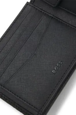 BOSS Trifold Wallet With Monogram Pattern