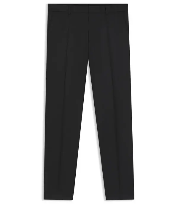 BOSS Slim-fit Virgin Wool Serge Pants - Black