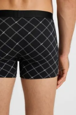 BOSS Three-pack Of Stretch-cotton Boxer Briefs - Black