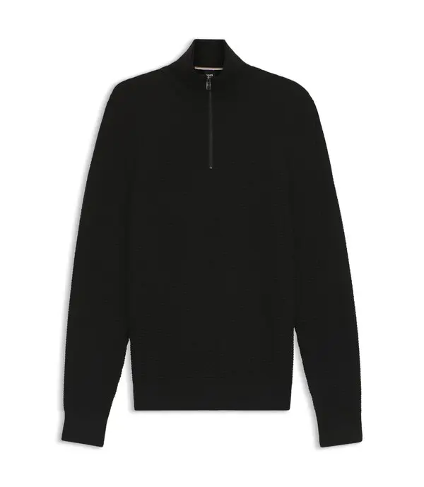 BOSS Quarter-zip Sweater - Black