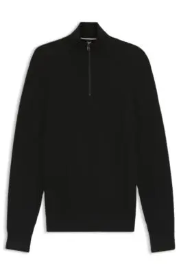 BOSS Quarter-zip Sweater - Black
