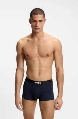 BOSS Three-pack Of Stretch-microfibre Trunks - Patterned