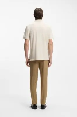 BOSS Pallas Polo Shirt In Cotton Piqué With Embroidered Logo - White
