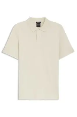 BOSS Pallas Polo Shirt In Cotton Piqué With Embroidered Logo - White