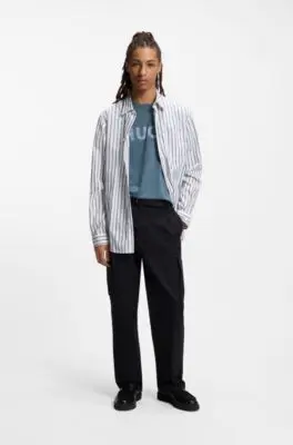 Hugo Logo-print T-shirt In Cotton Jersey