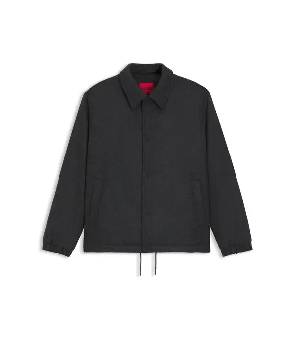 Hugo Regular-fit Coach Jacket In Wool Blend