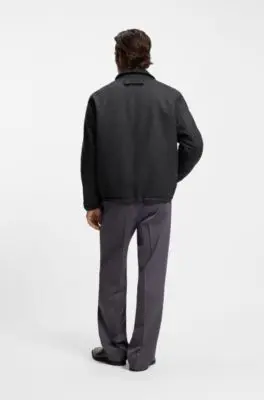 Hugo Regular-fit Coach Jacket In Wool Blend