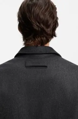 Hugo Regular-fit Coach Jacket In Wool Blend