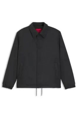 Hugo Regular-fit Coach Jacket In Wool Blend