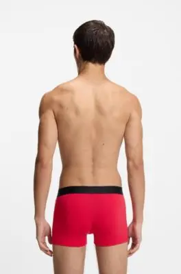Hugo Three-pack Of Stretch-cotton Trunks - Patterned