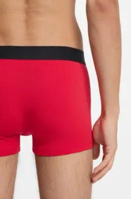 Hugo Three-pack Of Stretch-cotton Trunks - Patterned