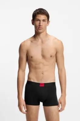 Hugo Three-pack Of Stretch-cotton Trunks - Patterned