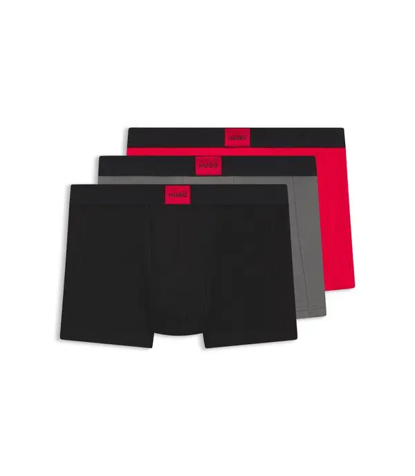 Hugo 3-pack Stretch-cotton Trunks - Patterned