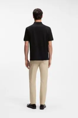 BOSS Cotton-piqué Polo Shirt With Double B Monogram - Black