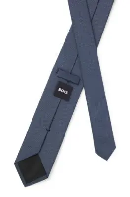 BOSS Jacquard Pattern Tie - Light Blue