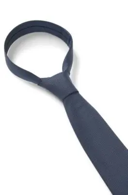 BOSS Jacquard Pattern Tie - Light Blue