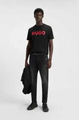 Hugo Logo-print T-shirt In Cotton Jersey