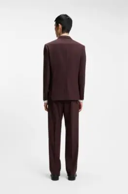Hugo Modern-fit Jacket In Wool-blend Poplin