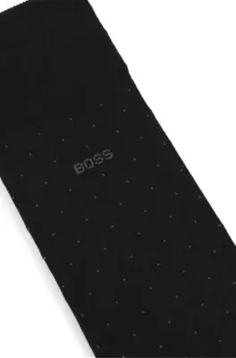 BOSS Regular-length Dress Socks With Fine Dot Pattern