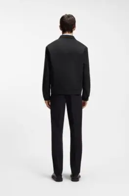 Hugo Slim-fit Jacket In Cotton-blend Jersey