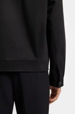 Hugo Slim-fit Jacket In Cotton-blend Jersey