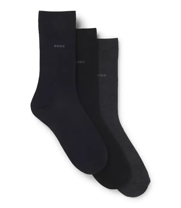 BOSS Three-pack Of Cotton-blend Socks - Patterned