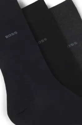 BOSS Three-pack Of Cotton-blend Socks - Patterned